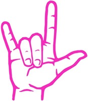 ASL I Love You Hands : Maiden Voyage Creations